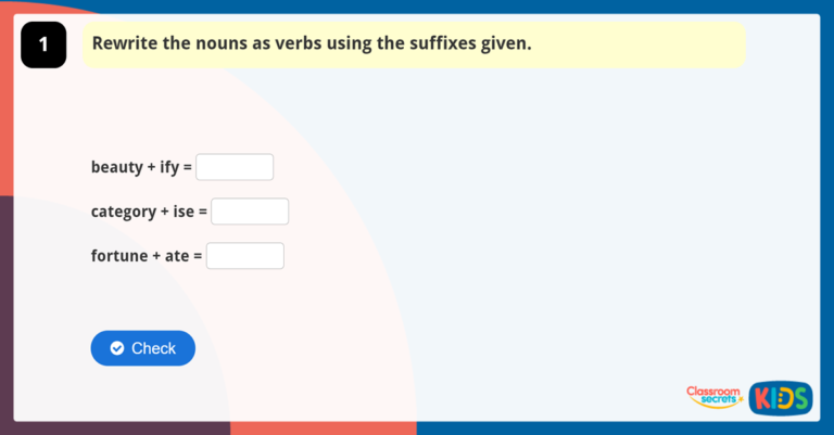 Year 5 Converting Nouns and Adjectives Game | Classroom Secrets Kids