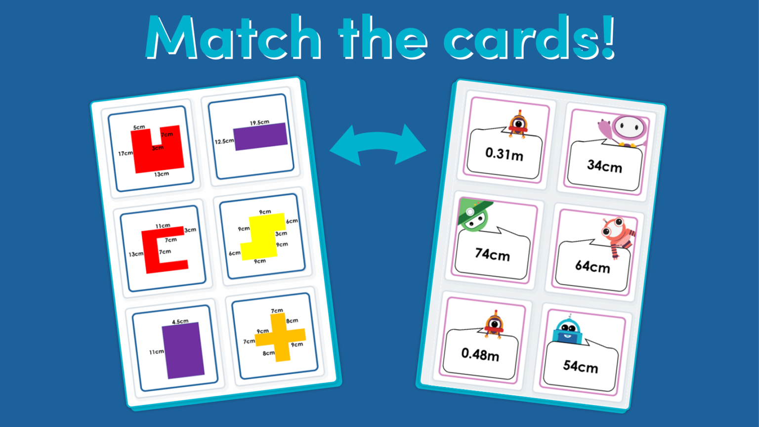 Year 5 Perimeter of Rectilinear Shapes Matching Game | Classroom ...