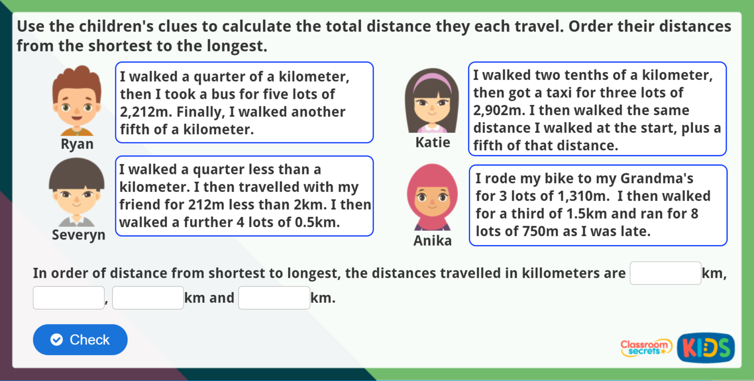 Year 5 Measure Problems Maths Challenge | Classroom Secrets Kids