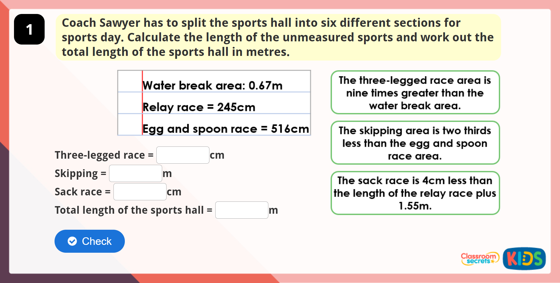 Year 5 Problems with Length Game | Classroom Secrets Kids