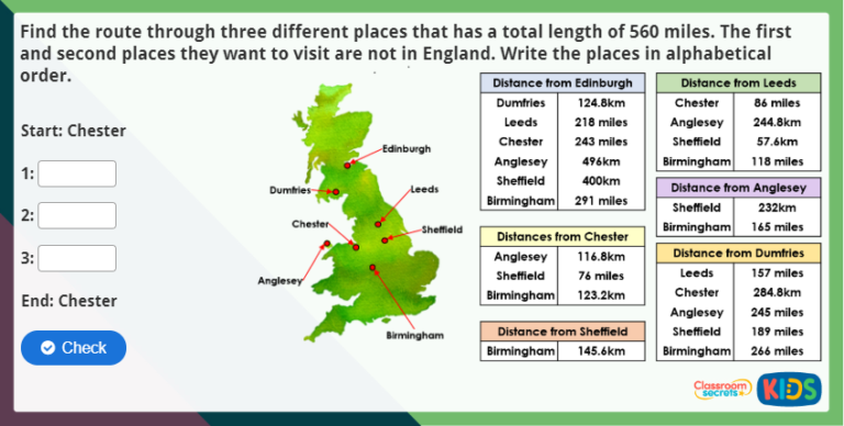 Year 6 Miles and Kilometres Maths Challenge | Classroom Secrets Kids