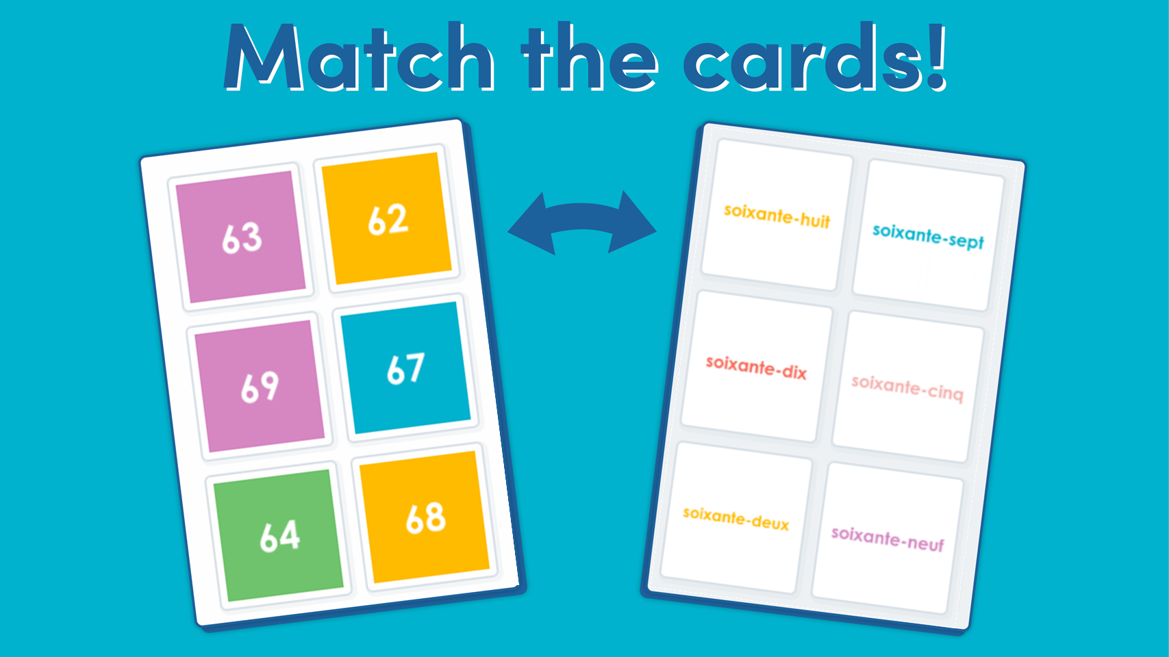 Matching French Numbers 60-70 Game | Classroom Secrets Kids