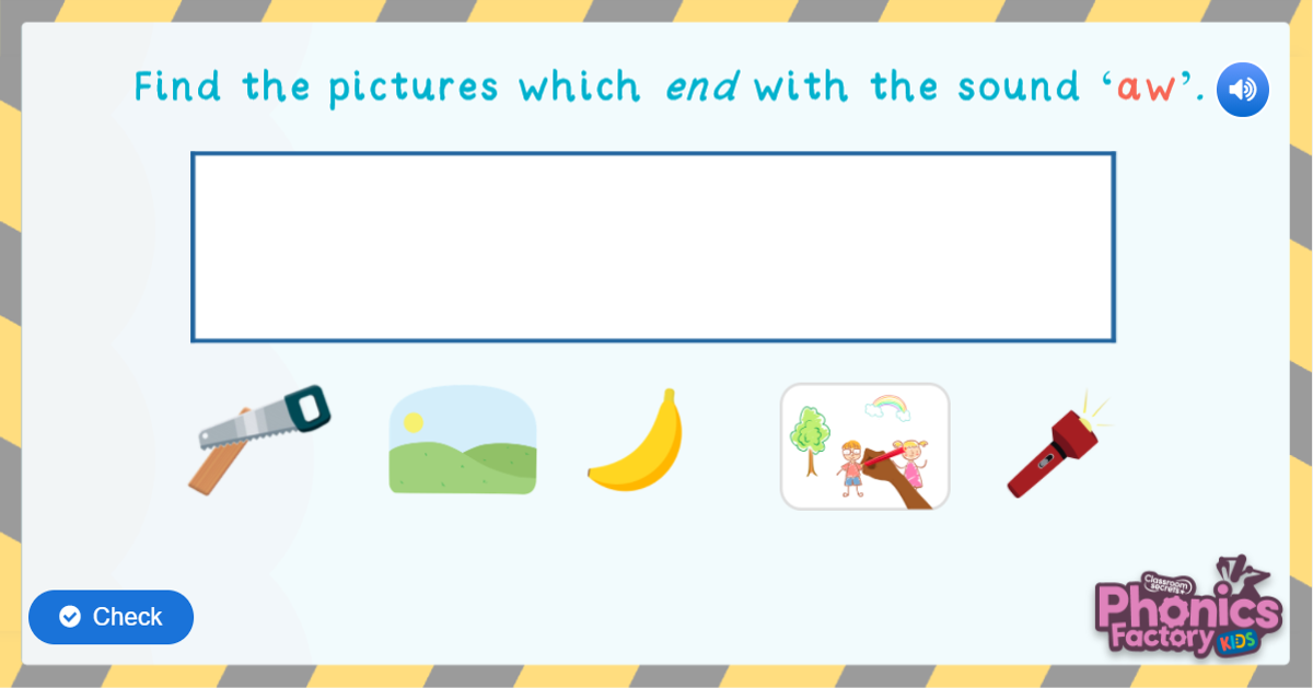 Phonics Phase 5 aw Sound Game in the Phonics Factory | Classroom ...