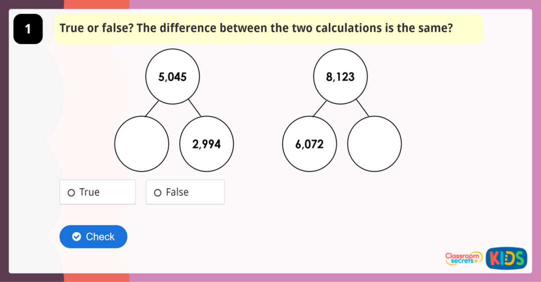 Year 4 Efficient Subtraction Game | Classroom Secrets Kids