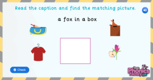 Phonics Phase 3 Set 1 Reading Captions Game in the Phonics Factory ...