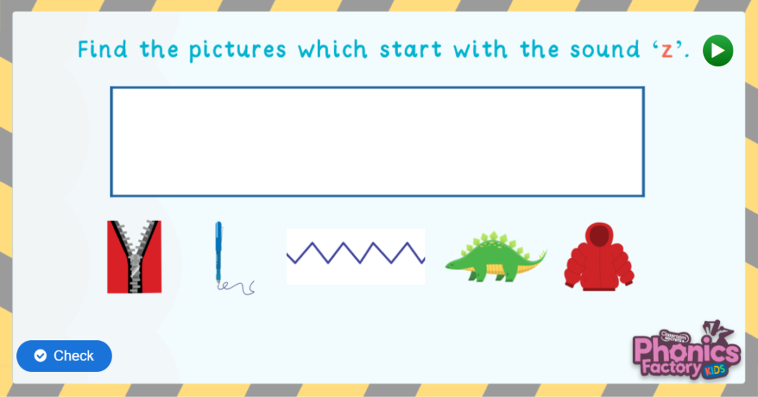 Phonics Phase 3 z Sound Game in the Phonics Factory | Classroom Secrets ...