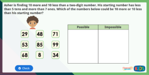 Year 2 10 More and 10 Less Maths Challenge | Classroom Secrets Kids