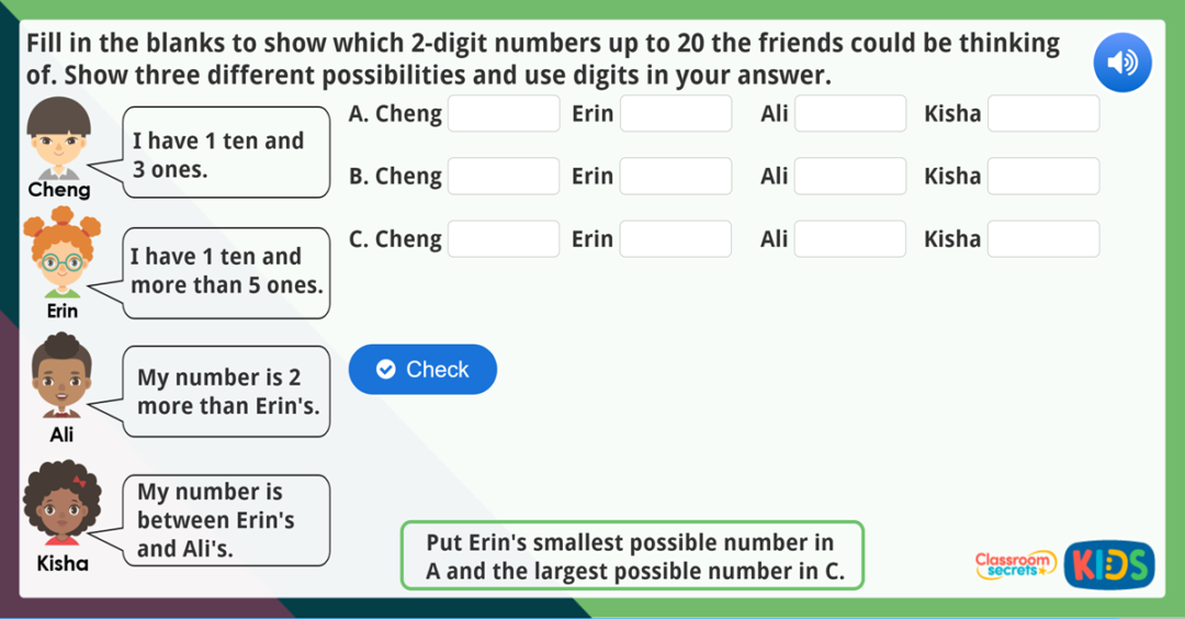 Year 1 Tens and Ones Maths Challenge | Classroom Secrets Kids