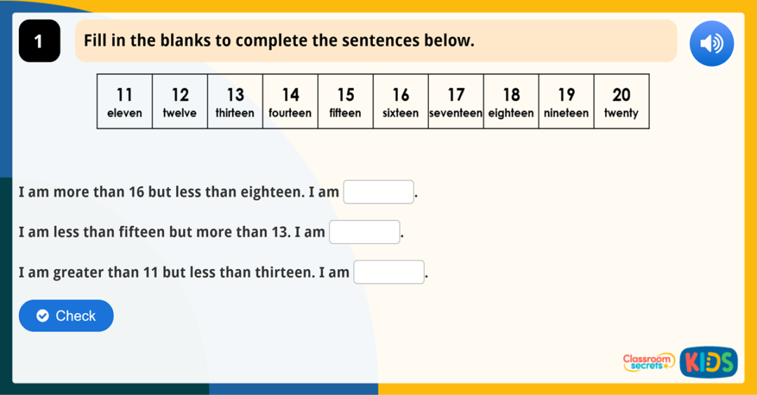 Year 1 Compare Numbers Game | Classroom Secrets Kids