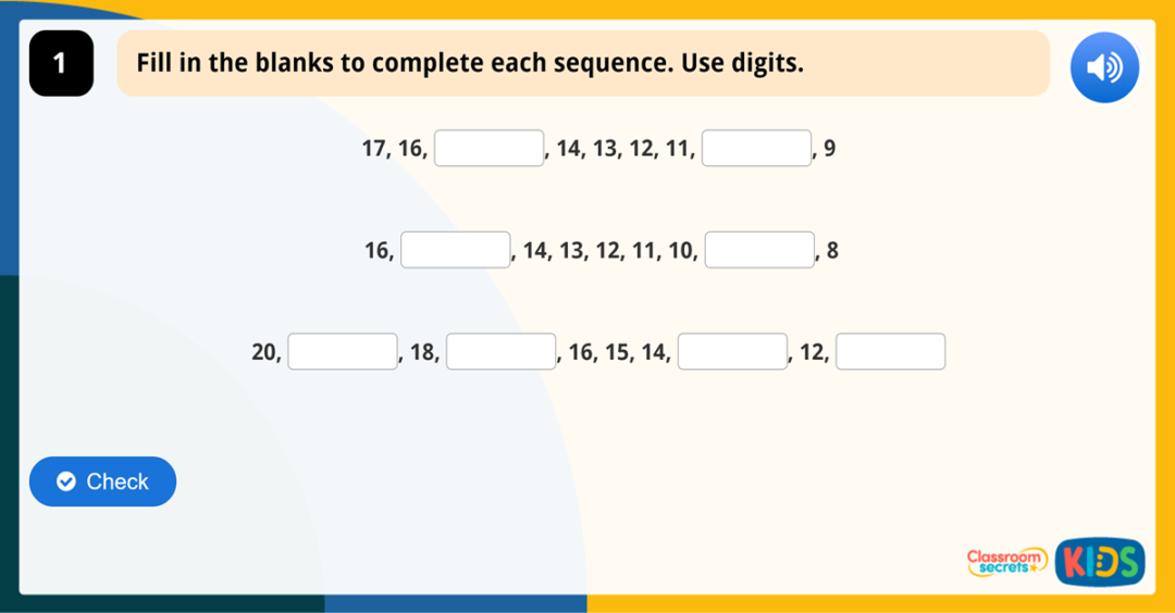 Year 1 Order Numbers Game | Classroom Secrets Kids