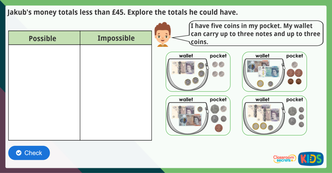 Year 2 Count Money (Notes and Coins) Maths Challenge | Classroom ...