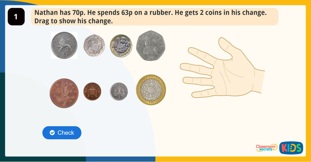 Year 2 Find Change Game | Classroom Secrets Kids