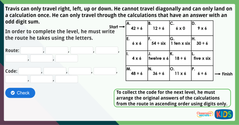 Year 4 Multiply and Divide by 6 Maths Challenge | Classroom Secrets Kids