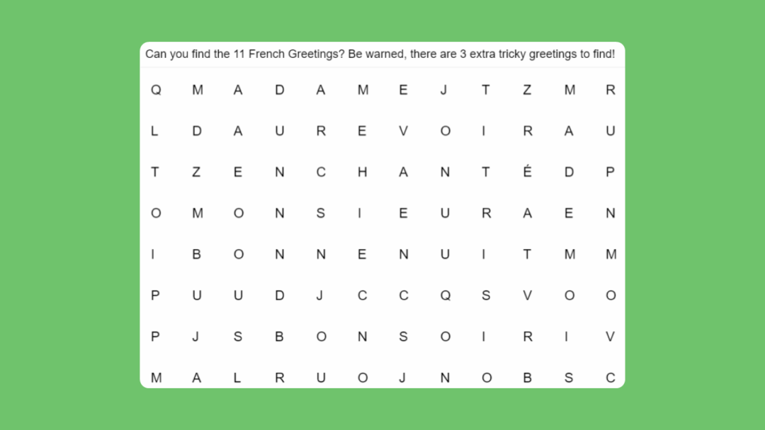 LKS2 French Greetings Word Search | Classroom Secrets Kids
