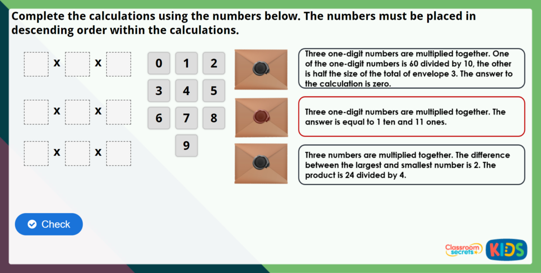 Year 4 Multiply by 1 and 0 Maths Challenge | Classroom Secrets Kids