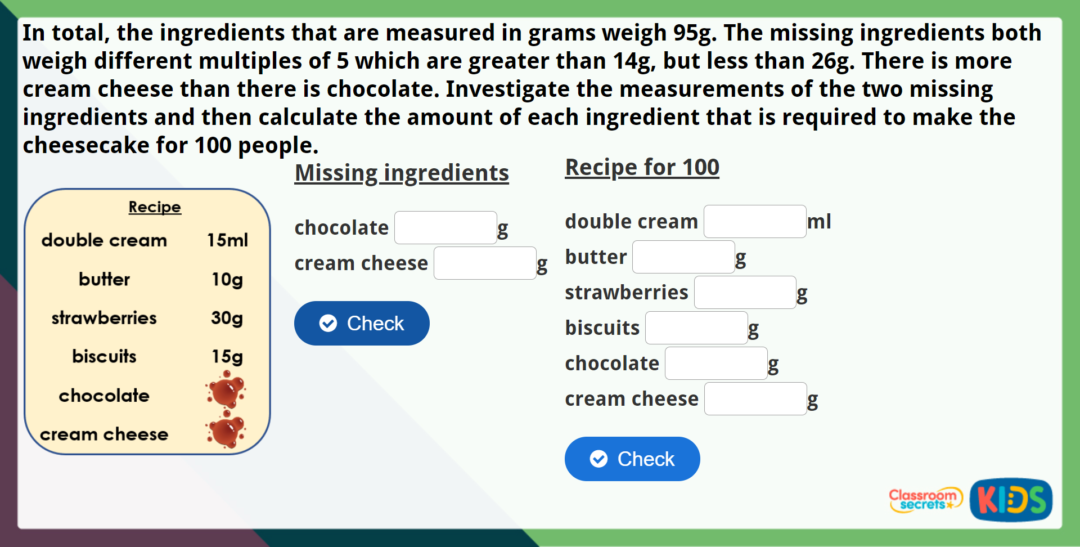 Year 4 Multiply by 100 Maths Challenge | Classroom Secrets Kids