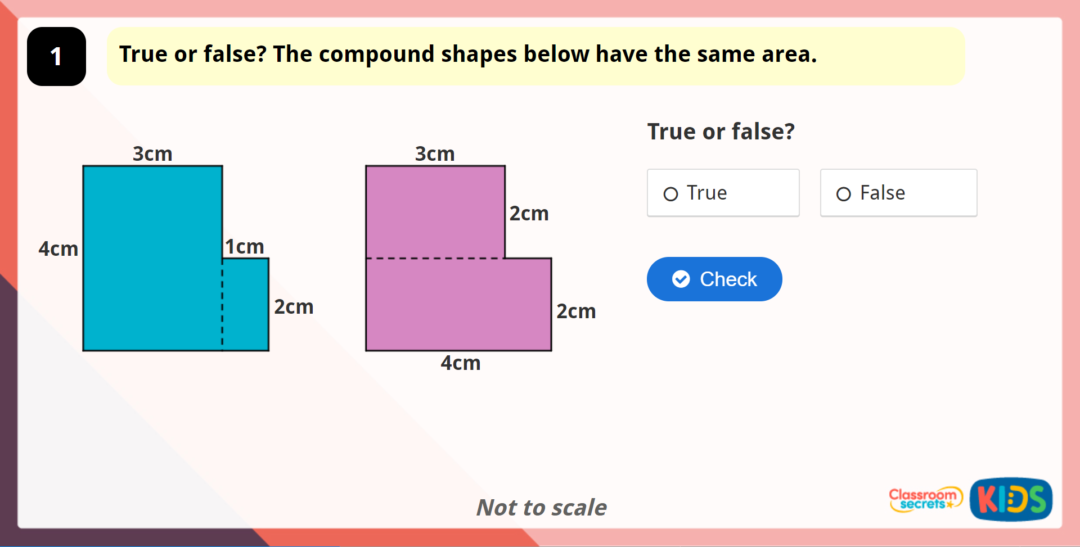 Year 5 Area of Compound Shapes Game | Classroom Secrets Kids