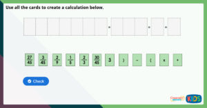 Year 6 Four Rules with Fractions Maths Challenge | Classroom Secrets Kids