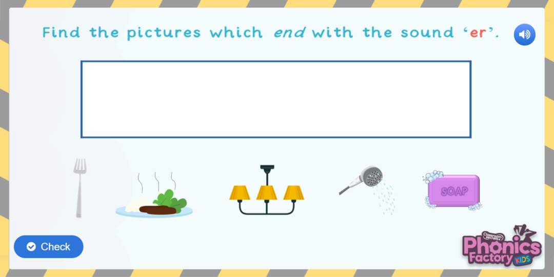 Phonics Phase 3 er Sound Game in the Phonics Factory | Classroom ...