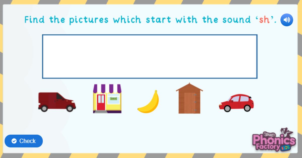 Phonics Phase 3 sh Sound Game in the Phonics Factory | Classroom ...