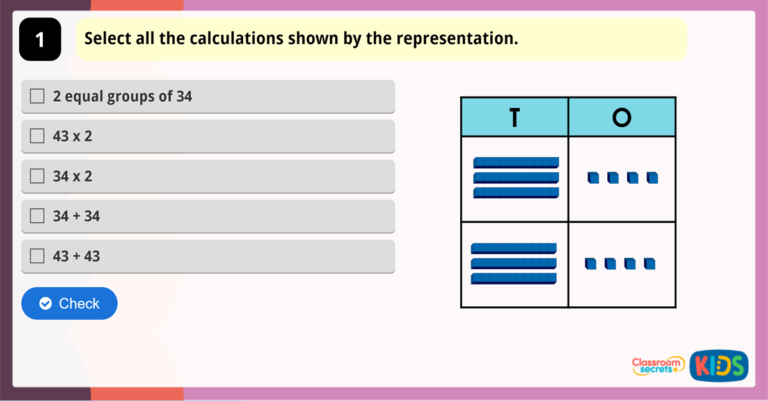 Year 3 Multiply 2 Digits by 1 Digit 1 Game | Classroom Secrets Kids