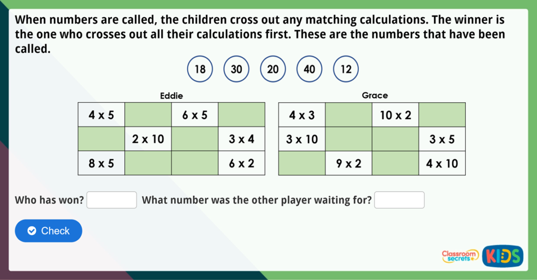 Year 2 The Multiplication Symbol Maths Challenge | Classroom Secrets Kids