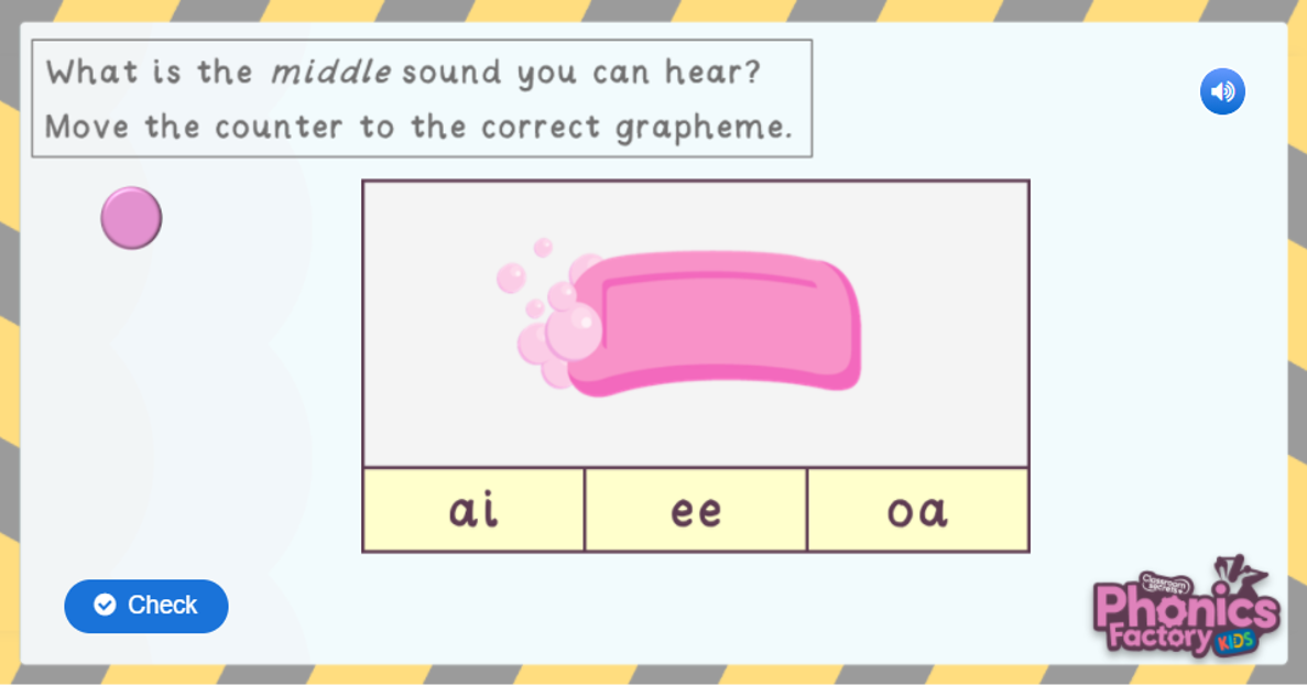Phonics Phase 3 Set 9 Missing Sound Game in the Phonics Factory ...