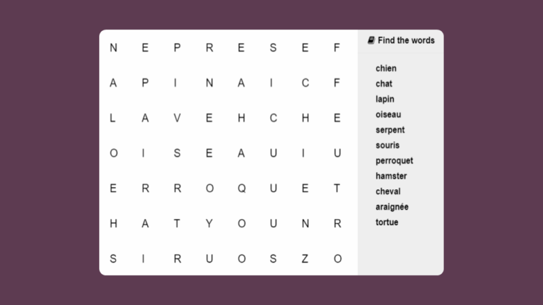 LKS2 French Pets Word Search | Classroom Secrets Kids