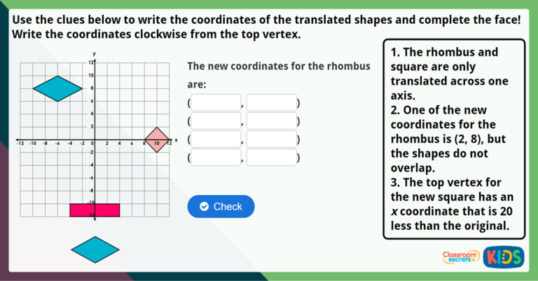 Year 6 Translations Maths Challenge | Classroom Secrets Kids
