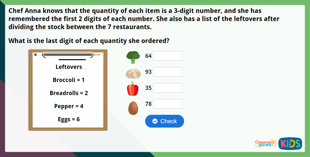 Year 4 Divide 3 Digits by 1 Digit Maths Challenge | Classroom Secrets Kids