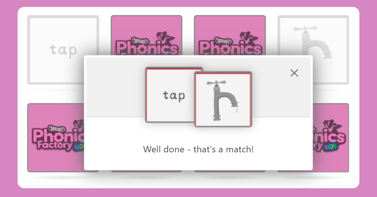 Phonics Phase 2 Set 1 Memory Matching Game in the Phonics Factory ...