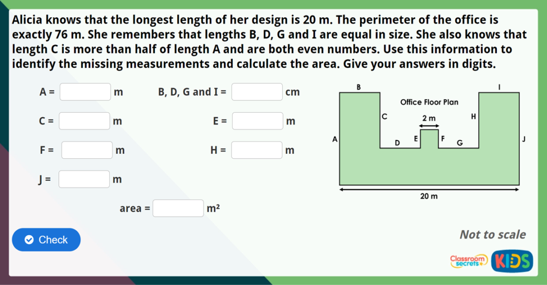 Year 6 Area and Perimeter Maths Challenge | Classroom Secrets Kids
