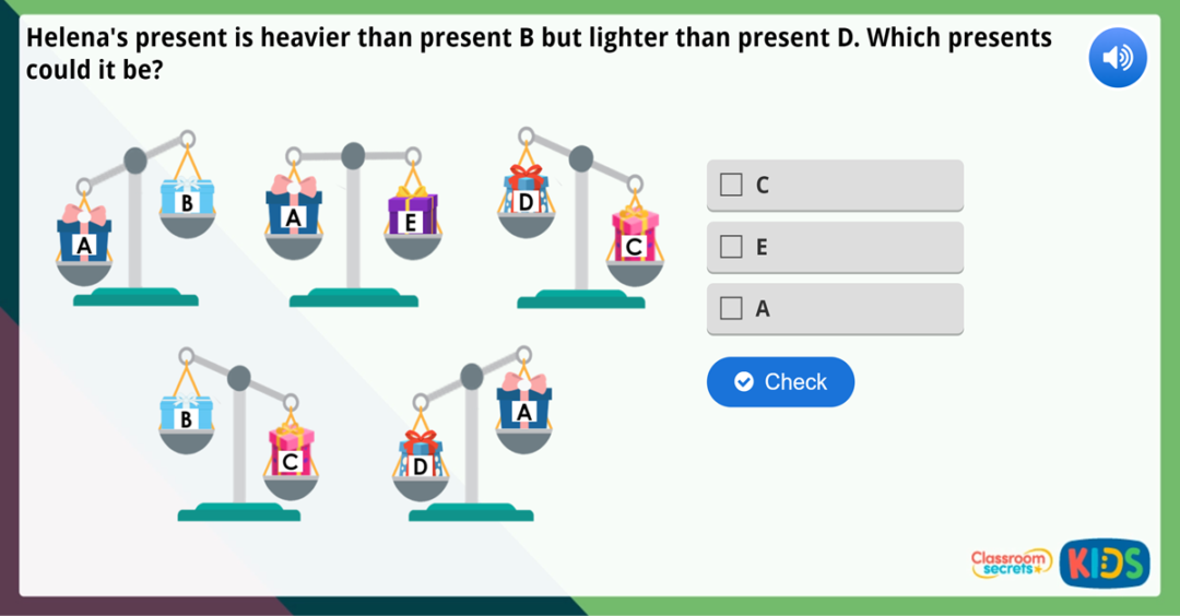 Year 1 Introduce Weight and Mass Game | Classroom Secrets Kids