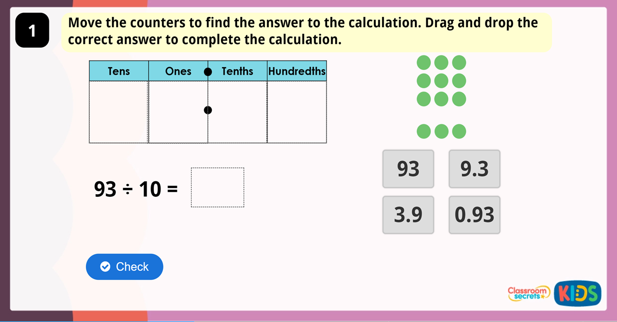 Year 4 Divide 2 Digits By 10 Game Classroom Secrets Kids Year 4 Divide 2 Digits By 10 Game Classroom Secrets Kids