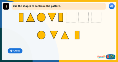 Year 1 Make Patterns with 2D Shapes Game | Classroom Secrets Kids