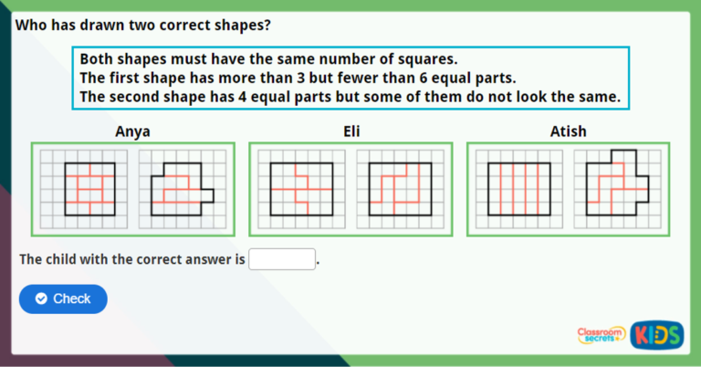 Year 2 Recognise a Half Game | Classroom Secrets Kids