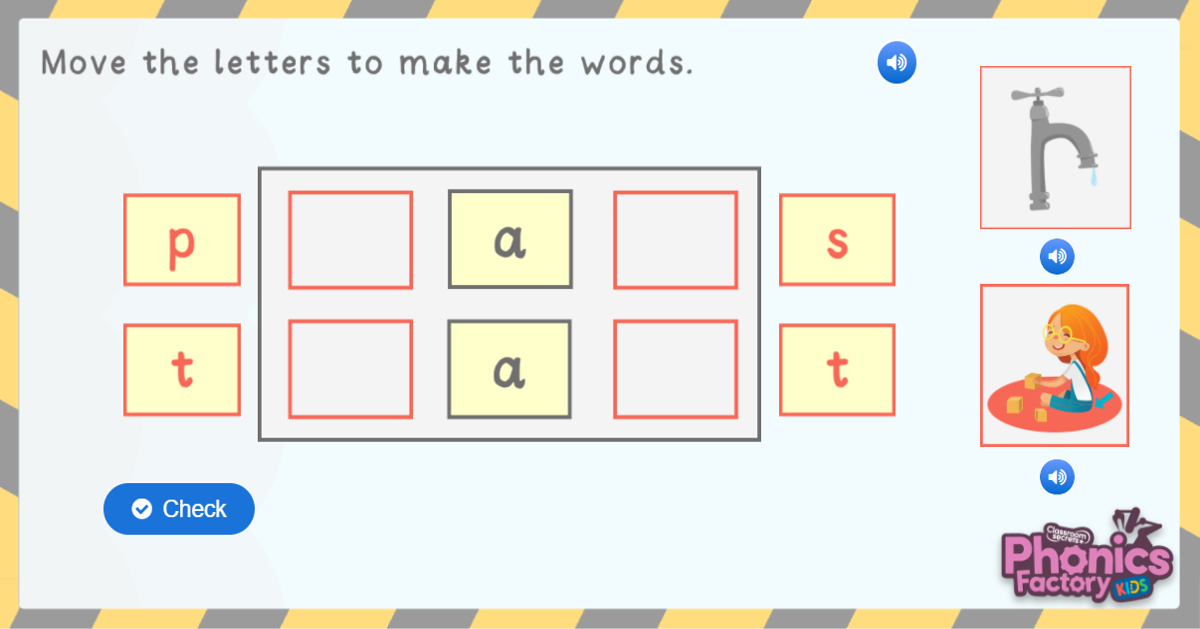 Phonics Phase 2 Set 1 Segment the Word Game in the Phonics Factory ...