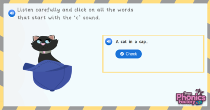 Phonics Phase 2 Set 3 Sounds within Captions Game in the Phonics ...