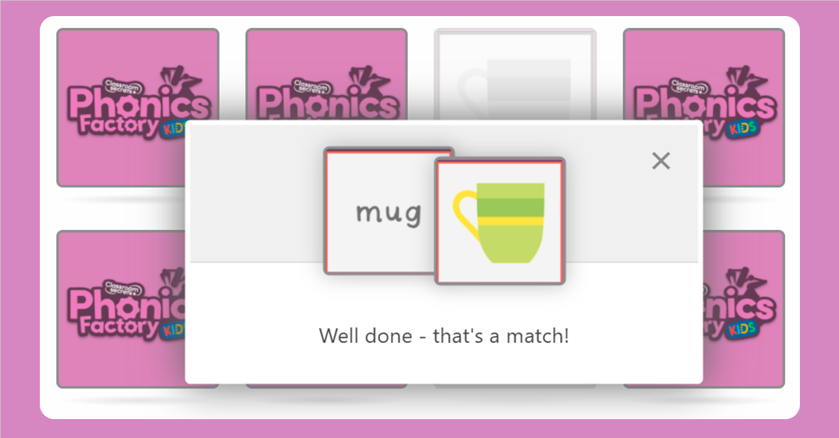 Phonics Phase 2 Set 5a Memory Matching Game in the Phonics Factory ...