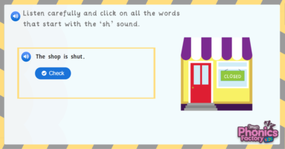 Phonics Phase 3 Set 8 Sounds within Captions Game in the Phonics ...