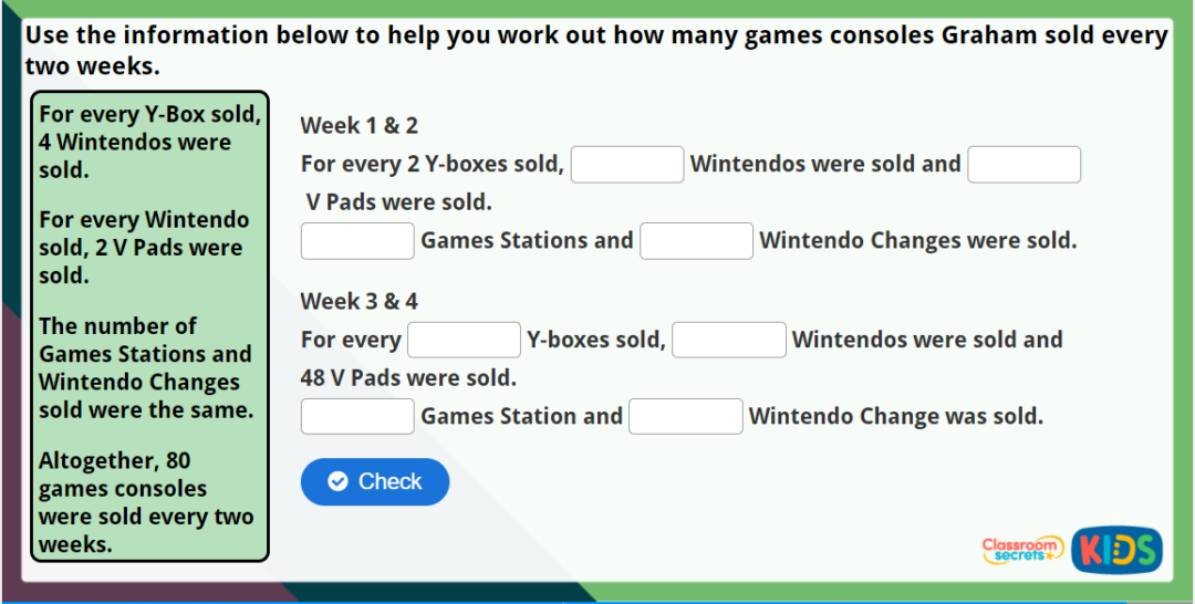 Year 6 Using Ratio Language Maths Challenge | Classroom Secrets Kids