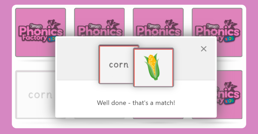 Phonics Phase 3 Set 10 Memory Matching Game in the Phonics Factory ...