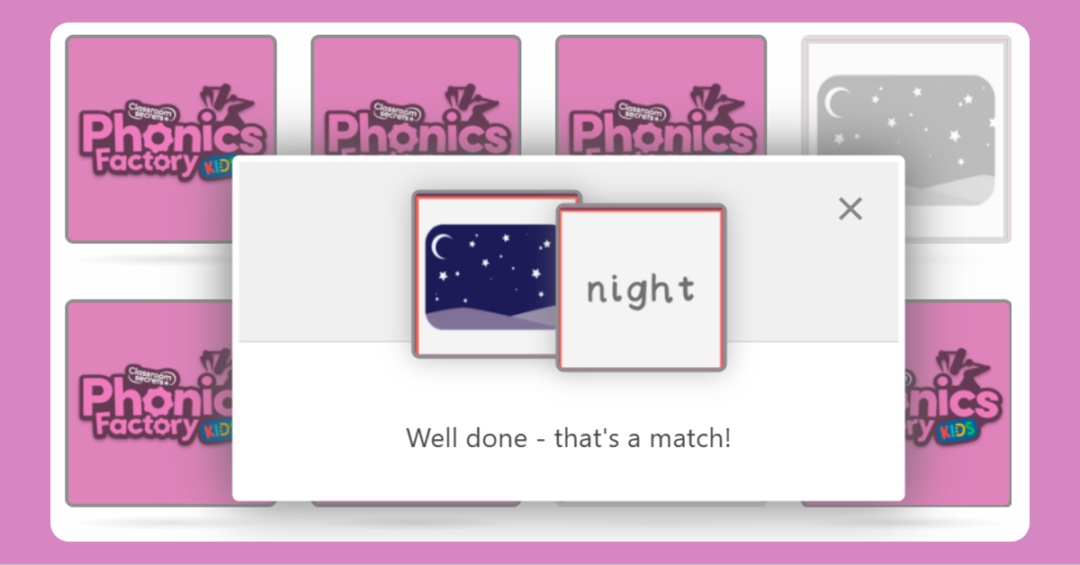 Phonics Phase 3 Set 9 Memory Matching Game in the Phonics Factory ...