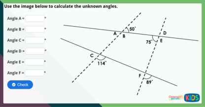 Year 6 Vertically Opposite Angles Maths Challenge | Classroom Secrets Kids