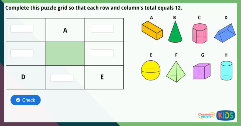 Year 3 Recognise and Describe 3D Shapes Maths Challenge | Classroom ...