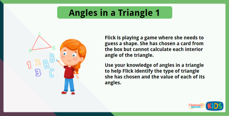 Year 6 Angles in a Triangle 1 Maths Challenge | Classroom Secrets Kids