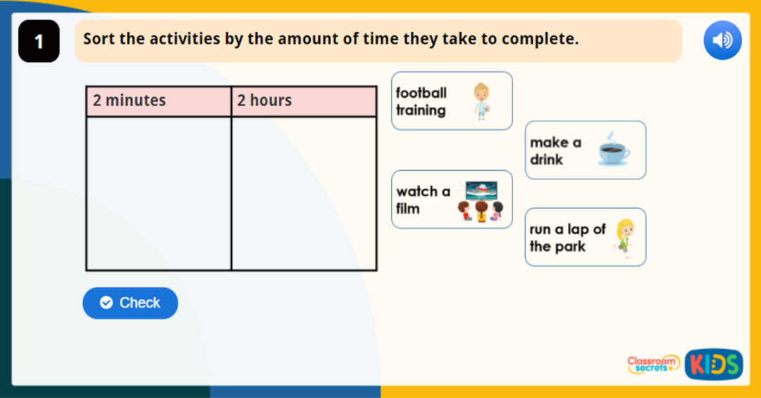 Year 1 Writing Time Game | Classroom Secrets Kids