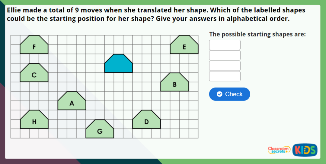 Year 5 Translation Maths Challenge | Classroom Secrets Kids