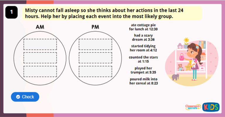 Year 3 AM and PM Game | Classroom Secrets Kids