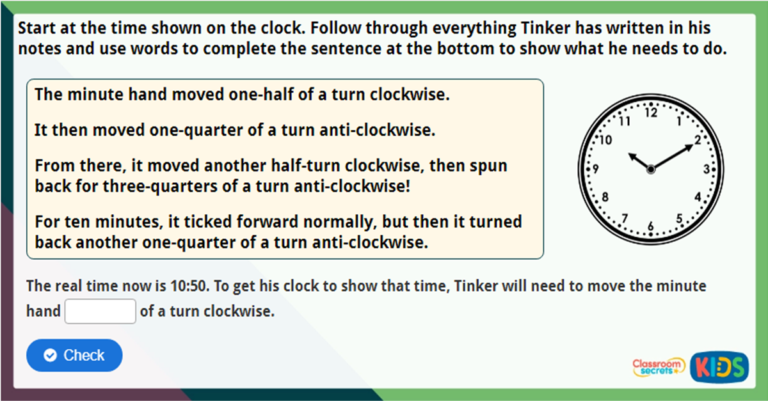 Year 3 Turns and Angles Maths Challenge | Classroom Secrets Kids